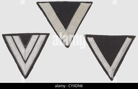 Three chevrons for a "Stabsscharführer","Rottenführer" and "Sturmmann ...