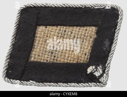 SS / SD single collar-patch, of the "Sicherheitsdienst", black cloth ...