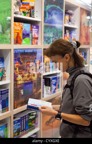 Lonely Planet shop at Manchester airport, England, UK Stock Photo - Alamy