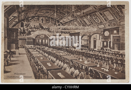 Johann Singer,a greeting card from the Munich Hofbräuhaus 1920 With the ...