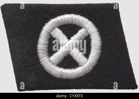 Collar patch for the 33th SS-division "Charlemagne", of black wool with ...