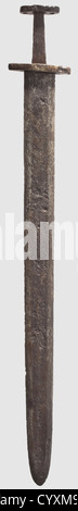 A Frankish sword with a pattern welded blade,7th/8th century A broad ...