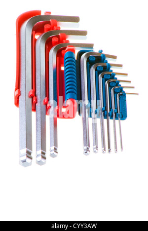 Set of alan keys over white background Stock Photo - Alamy