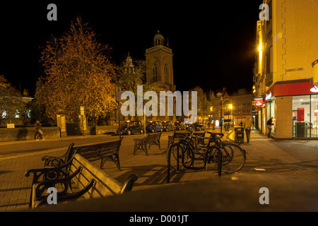 Northampton Town Centre at night Stock Photo - Alamy