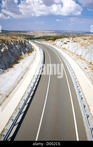 public road next to segovia city in spain Stock Photo - Alamy