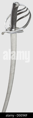 An officer's sabre,dated "1790",Iron hilt,with a knuckle-bow,three side ...