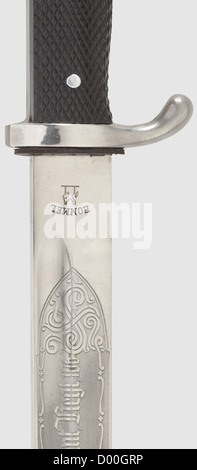 A bayonet KS 98 with double-etched blade,and frog,Maker Hommel,Mannheim ...