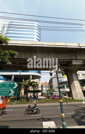 Elevated Concrete Section of the Skytrain in Bangkok, Thailand Stock ...