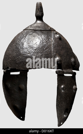An East-Celtic iron helmet,3rd/2nd century B.C. Iron skull hammered in ...