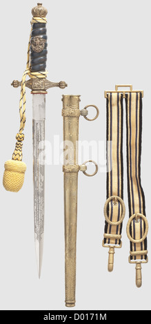 A model 1938 dagger for leaders of the Water Police,with portepee and ...