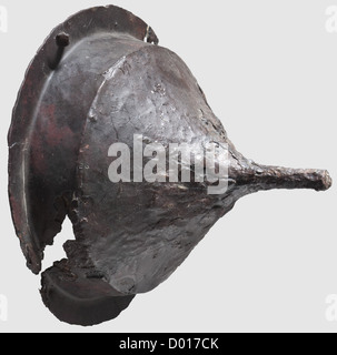 A Japanese kabuto and mempo, late Edo period, Light kabuto of 14 plates ...