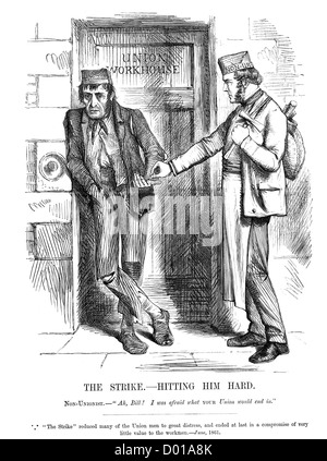 Cartoon, The Strike -- Hitting Him Hard Stock Photo - Alamy
