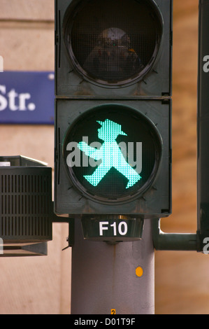 East German green Ampelmännchen, little traffic light men, Ampelmann ...