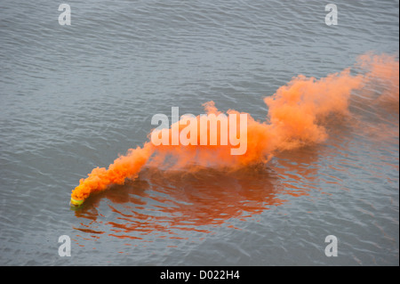 Orange smoke flare Stock Photo: 17163403 - Alamy