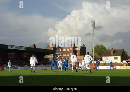 Kingston upon Thames, England. AFC Wimbledon supporters at their ...