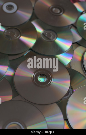 A pile of CDs shiny side up Stock Photo - Alamy