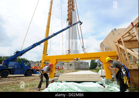 GERMANY Hannover, Timbertower GmbH, construction of 100 metre high ...