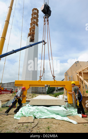 GERMANY Hannover, Timbertower GmbH, construction of 100 metre high ...