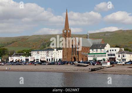 Largs, Ayrshire, Scotland, UK. Seafront Promenade, with colourful ...