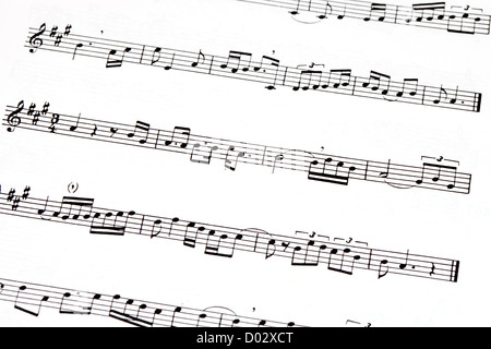 Picture of musical notes in a score Stock Photo - Alamy