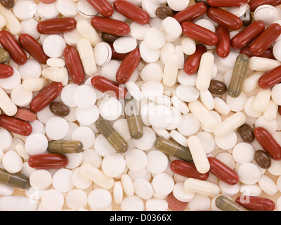 Mixture of several pills Stock Photo - Alamy
