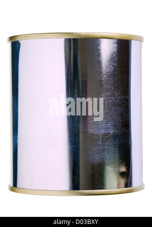 Metal can with drink, macro, isolated on white background Stock Photo ...