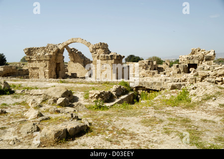 Ancient Nea Paphos, Saranda Kolones byzantine castle, Paphos Stock ...