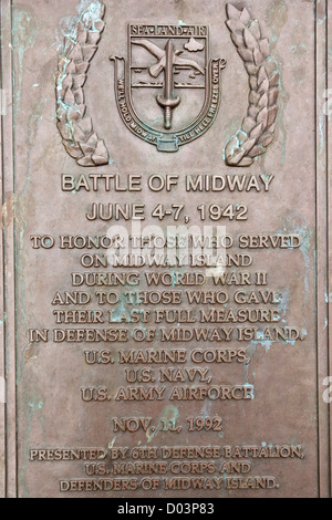 Midway Atoll Battle memorial Stock Photo - Alamy