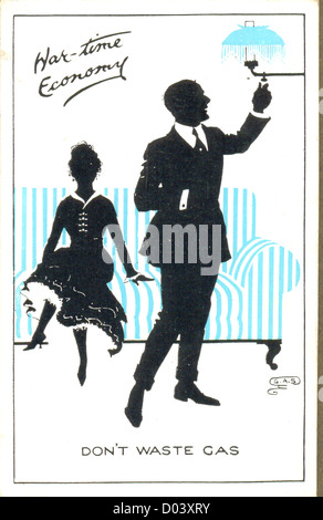 World War One postcard titled War-time Economy published by The ...