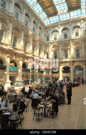 the Royal Exchange in City of London, England. Black and white photo ...