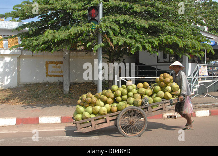 Laos, Vientiane, street in the town centre Stock Photo - Alamy