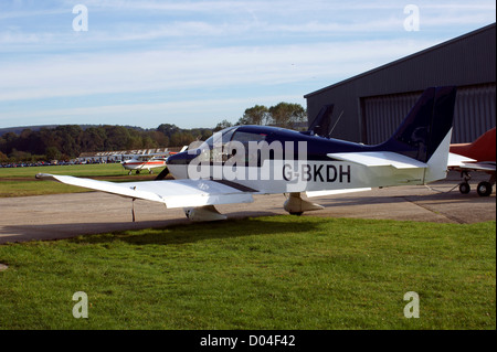 A Robin DR400/120 Petit Prince light aircraft departs Headcorn ...
