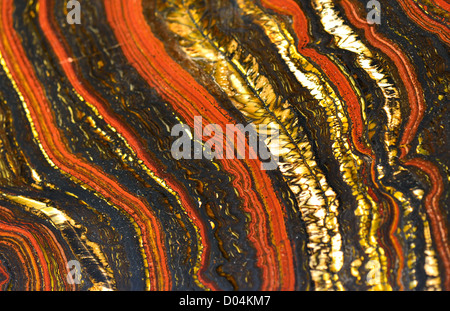 Colorful Polished Banded Iron Formation (BIF) Rock Stock Photo - Alamy
