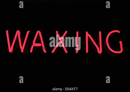 Pink Neon Waxing Sign Stock Photo - Alamy