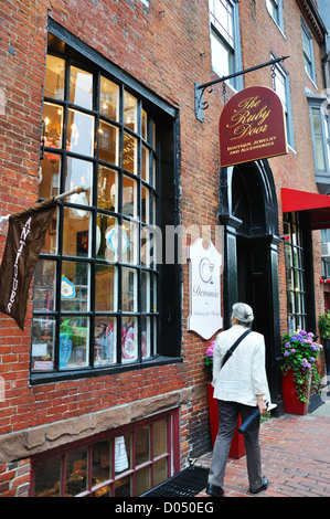 Antiques shops, Beacon Hill, Boston, Massachusetts, USA Stock Photo - Alamy