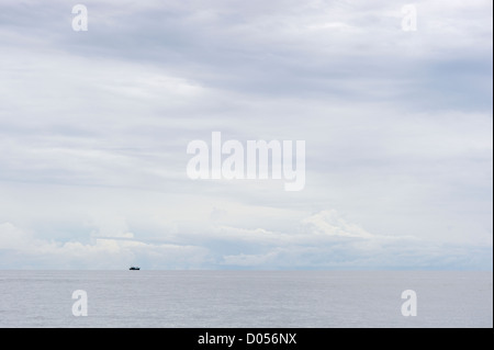 Lone fishing boat on Sulu Sea, Sabah, Borneo Stock Photo - Alamy