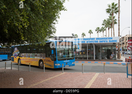Paphos Transport Organisation bus station southern Cyprus Passengers ...
