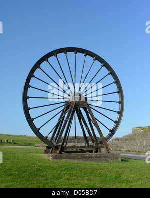 Colliery winding wheel. Memorial to the former Wellington Mine ...