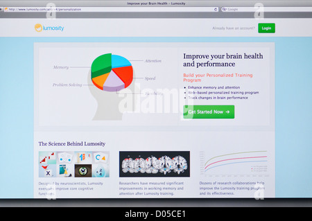 Luminosity website - online brain health improvement Stock Photo - Alamy