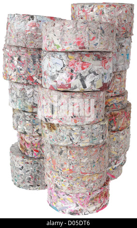 Stack of Compressed Paper Log Briquettes Cutout Stock Photo - Alamy