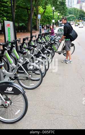 Hubway rental bikes in Boston, Massachusetts, USA Stock Photo - Alamy