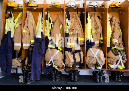 Firefighters coat rack Stock Photo: 53070739 - Alamy