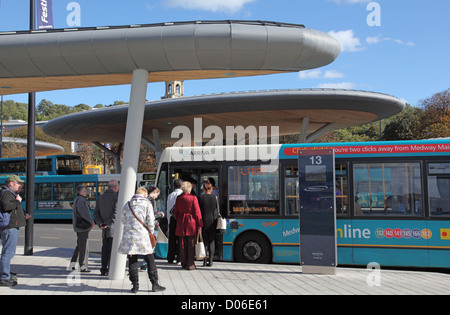 Chatham Waterfront Bus Station, Chathem, Kent, UK. Opened in 2011 Stock ...