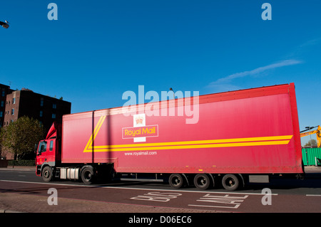 Huge Royal Mail Lorry truck juggernaut red Stock Photo - Alamy