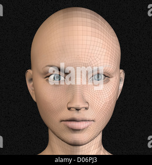 3d illustration - wire frame Model Of City Stock Photo - Alamy