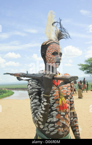 A Group of Traditional Konso Tribe Men Playing Gebra which is the ...
