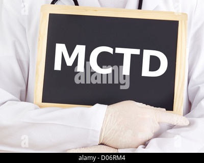 Doctor shows information: mixed connective tissue disease Stock Photo ...