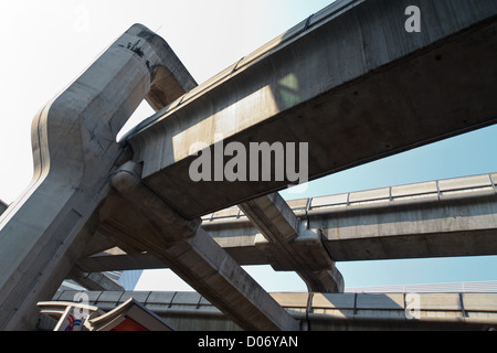 Elevated Concrete Section of the Skytrain in Bangkok, Thailand Stock ...