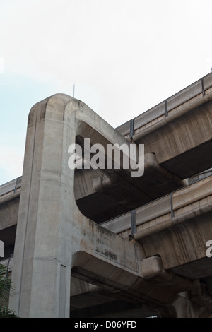 Elevated Concrete Section of the Skytrain in Bangkok, Thailand Stock ...