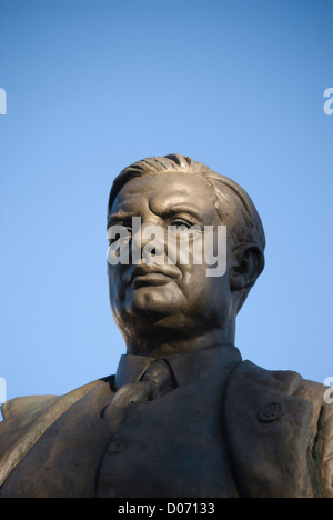 detail of edwin whitney-smith's bronze bust of labour politician ernest ...
